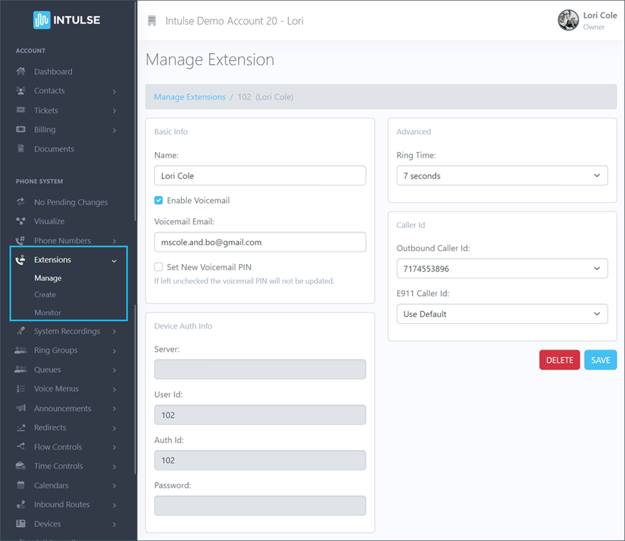 Manage Extensions | Intulse Support