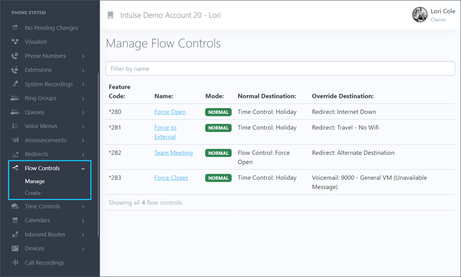 Manage Flow Controls | Intulse Support