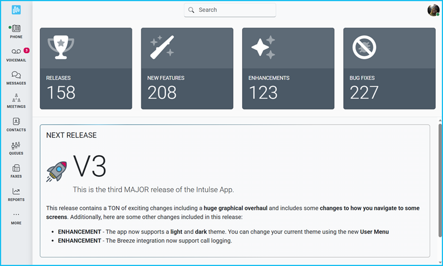 User Menu | Intulse Support