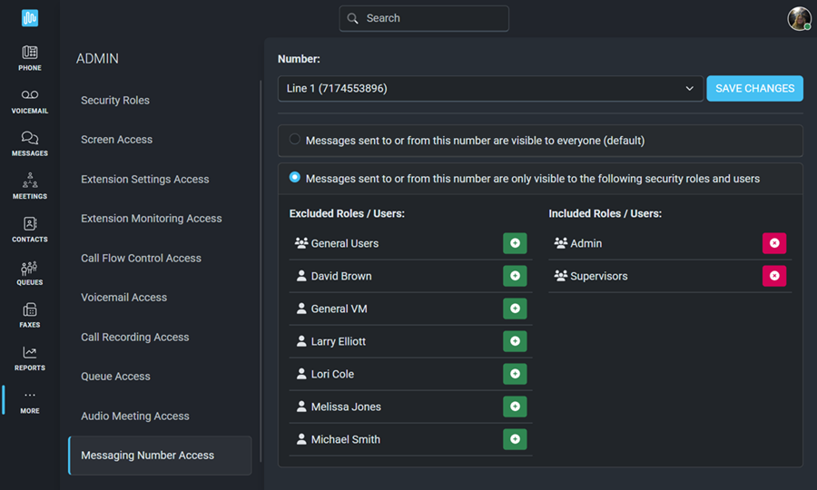 Messaging Number Access | Intulse Support