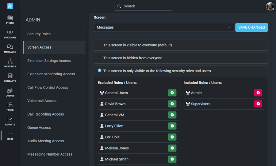 Screen Access | Intulse Support