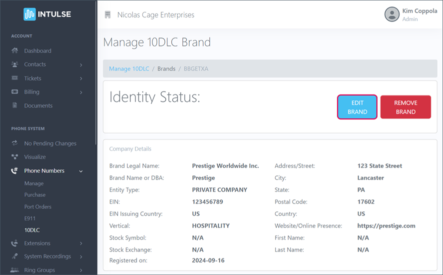 10DLC Registration | Intulse Support